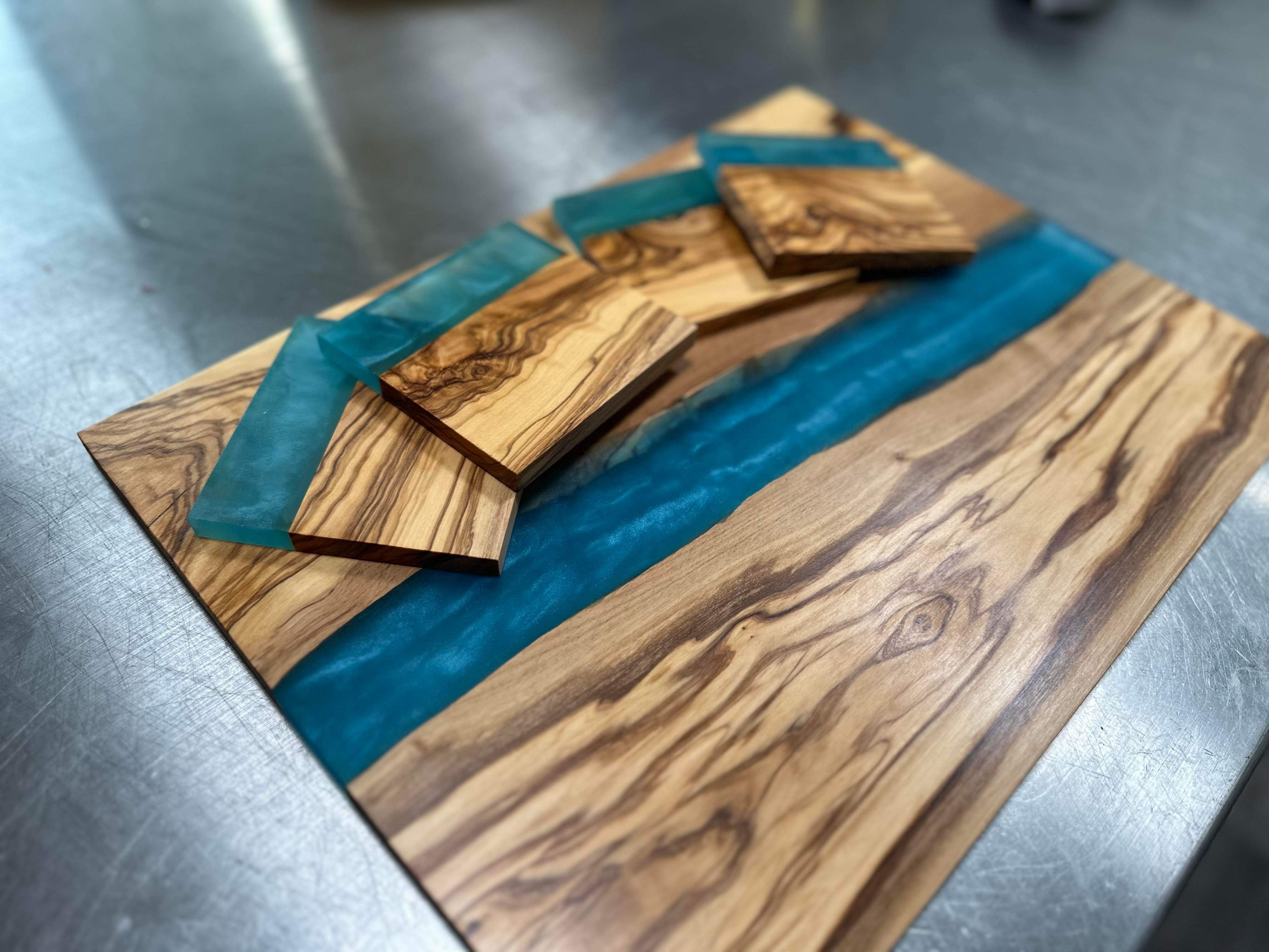 Olive Wood and Resin – Crazy Laser Dad Blanks